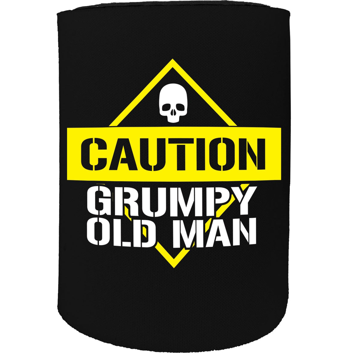Alcohol Stubby Holder - Caution Grumpy Old Man - Funny Novelty Birthday ...
